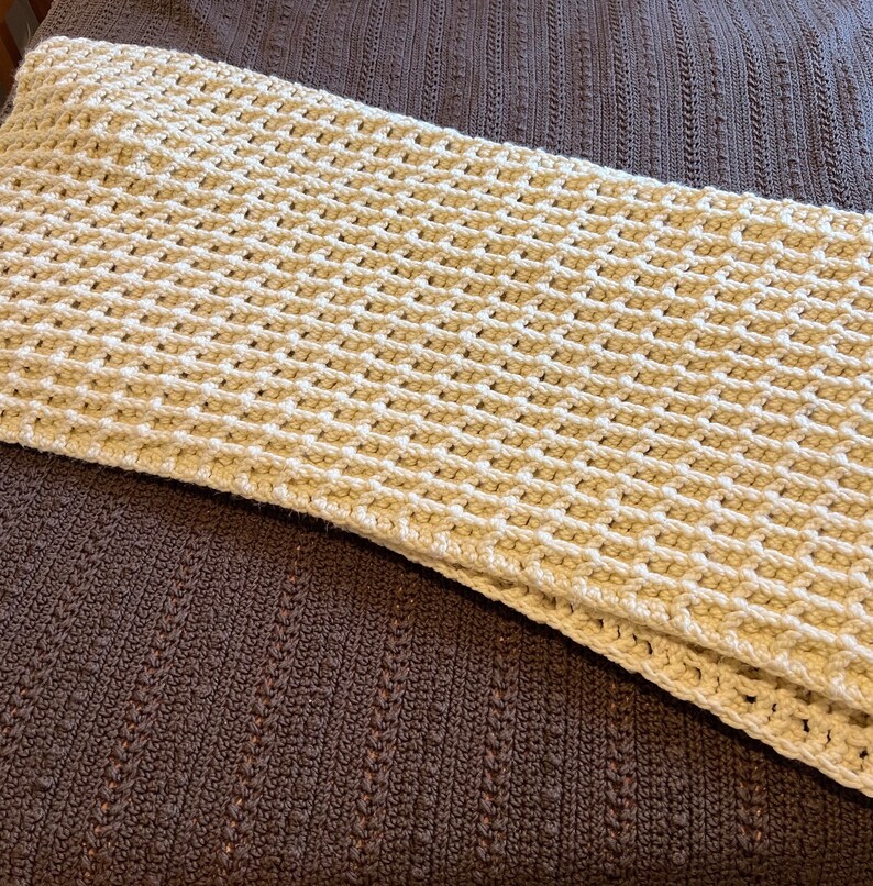 Waffle Throw Crochet PATTERN / Crochet Patterns Blanket Throw Easy ...