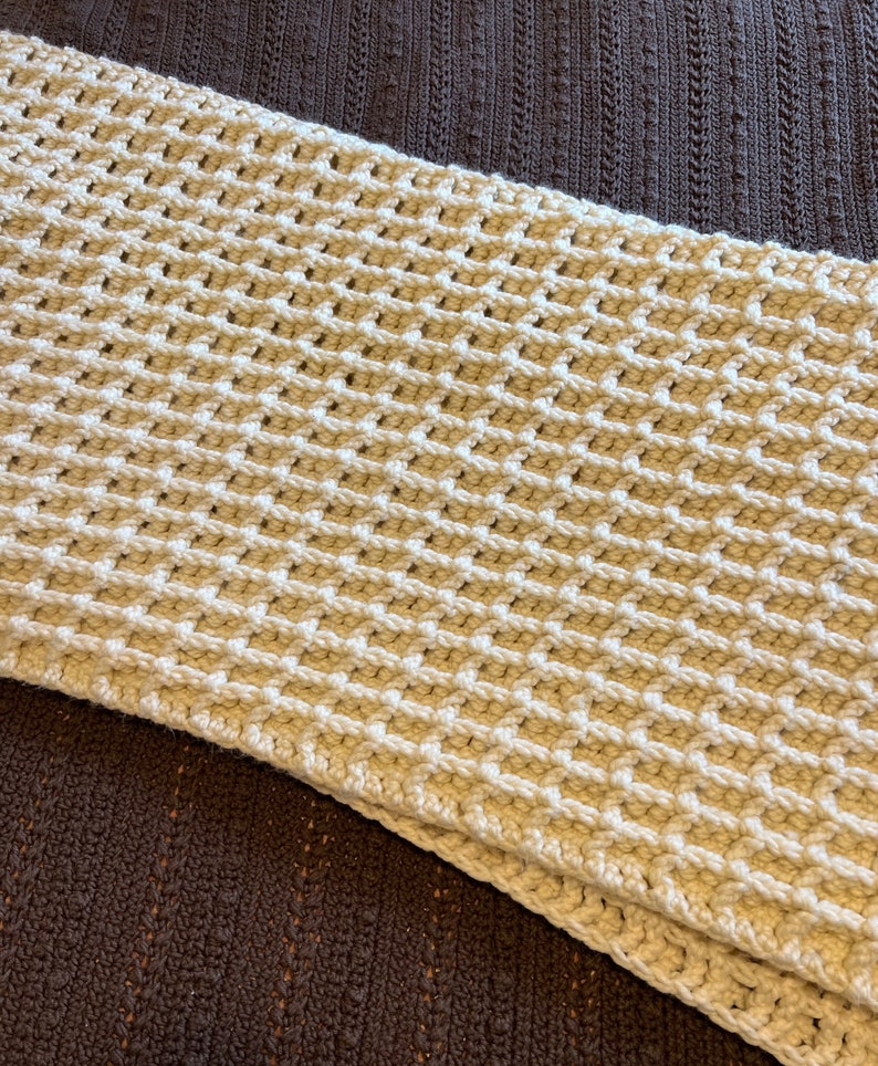 Waffle Throw Crochet PATTERN / Crochet Patterns Blanket Throw Easy ...