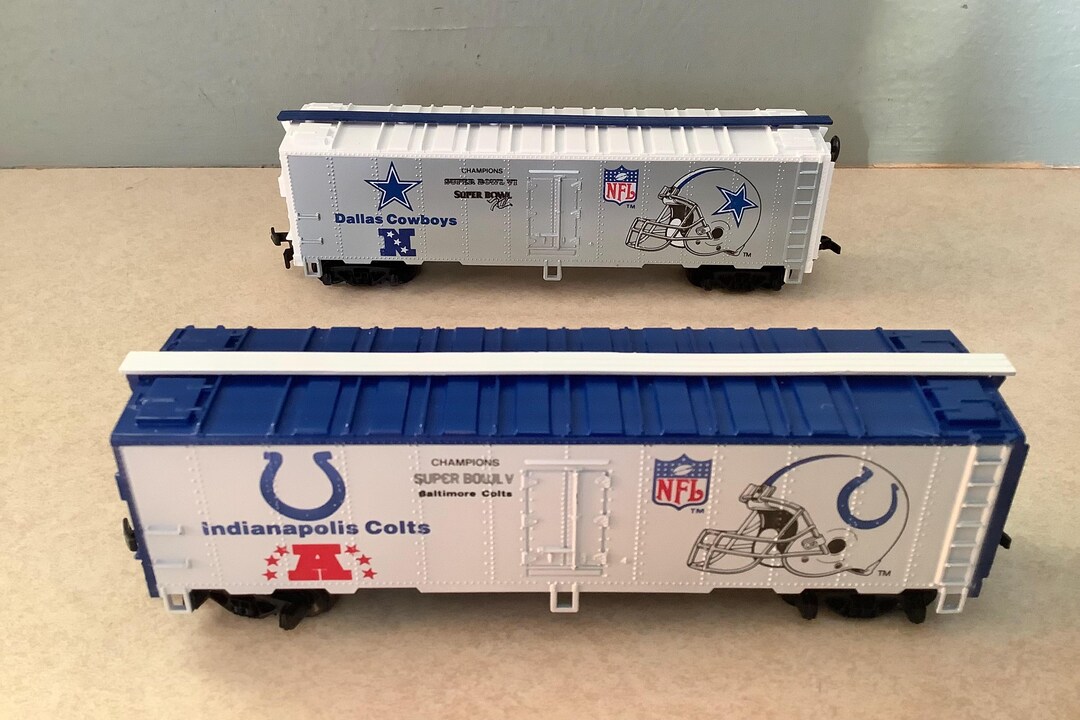 HO Scale NFL Football Train Cars, Dallas Cowboys Train Car ...