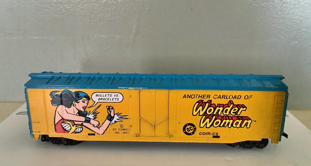 HO Scale Train Car, Wonder Woman Model Train Car, Model Railroad Wonder ...
