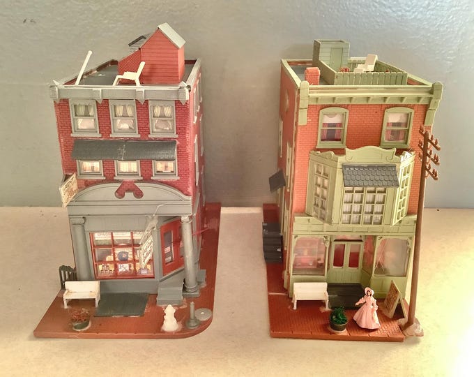 HO Scale Train Buildings, HO Scale City Buildings, Model Railroad Town ...