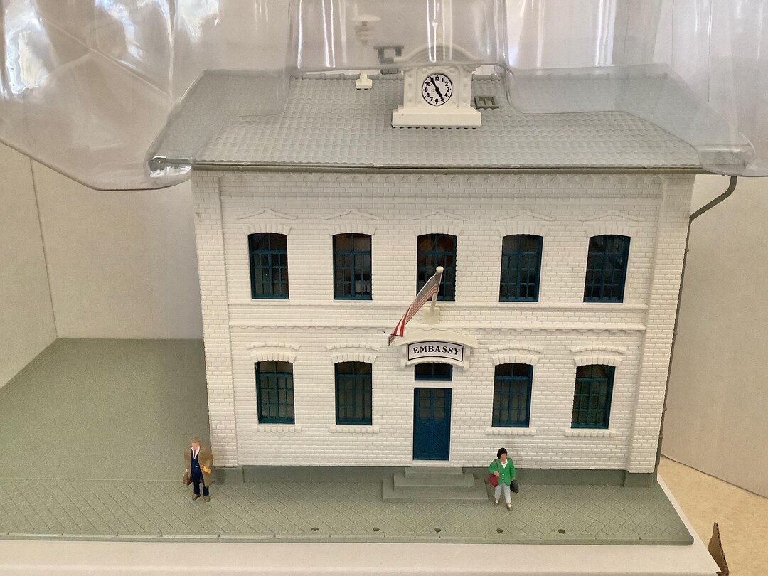 HO Scale Model Power Embassy Building, HO Gauge Embassy Building - Etsy