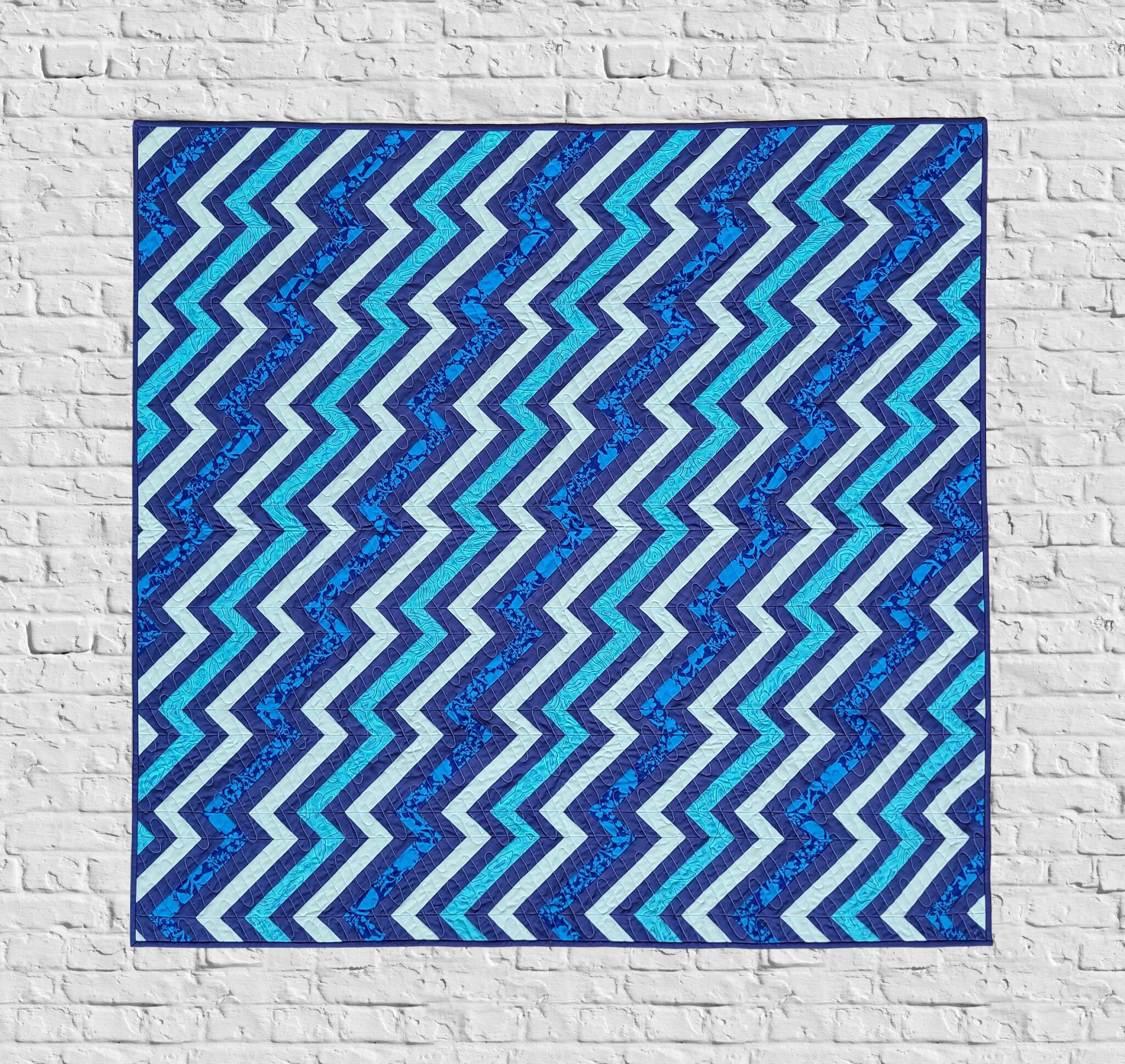 Southampton Blue Lightning Bolt Quilt Pattern, Modern Quilt Pattern ...