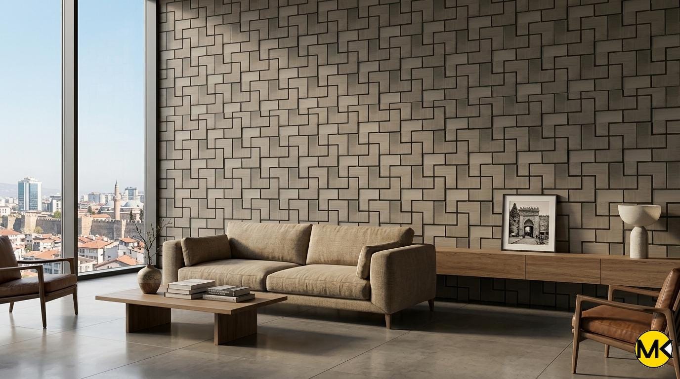 Interlocking 3D Wall Tile STL File | Geometric Modern Decor (digital ...