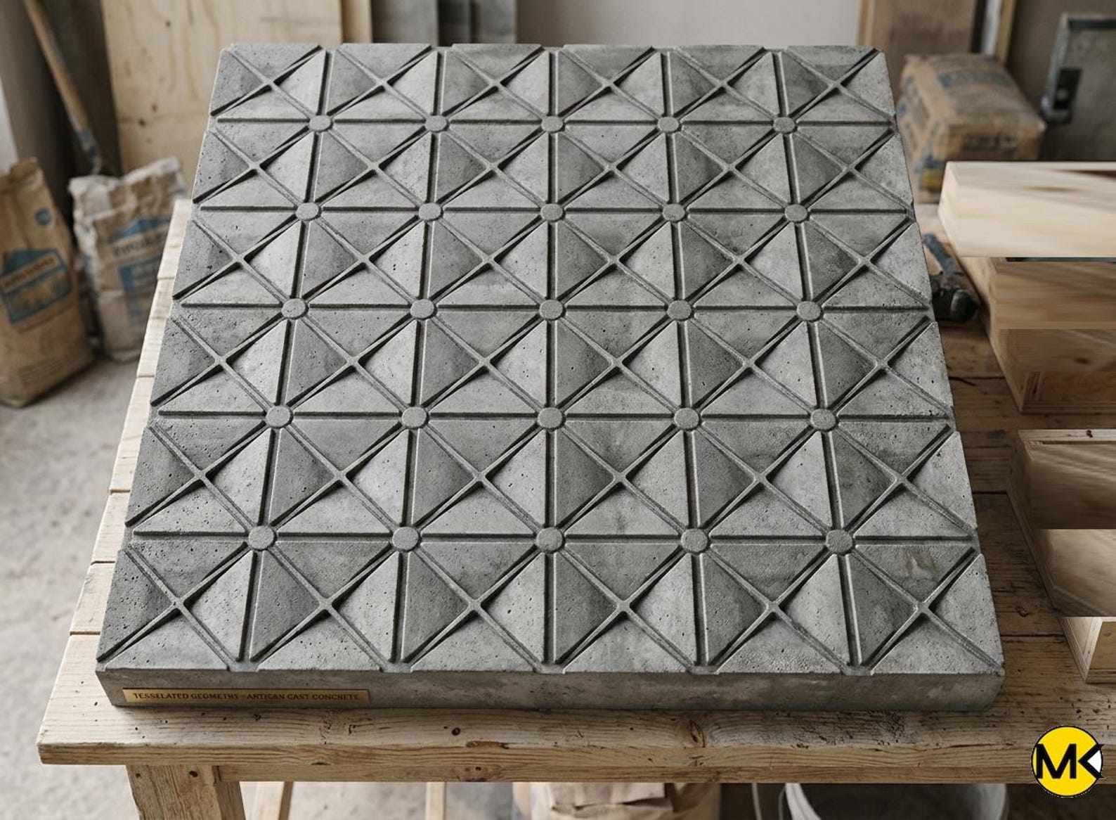 Parametric Star Wall Tile Mold STL – Geometric Concrete (digital ...