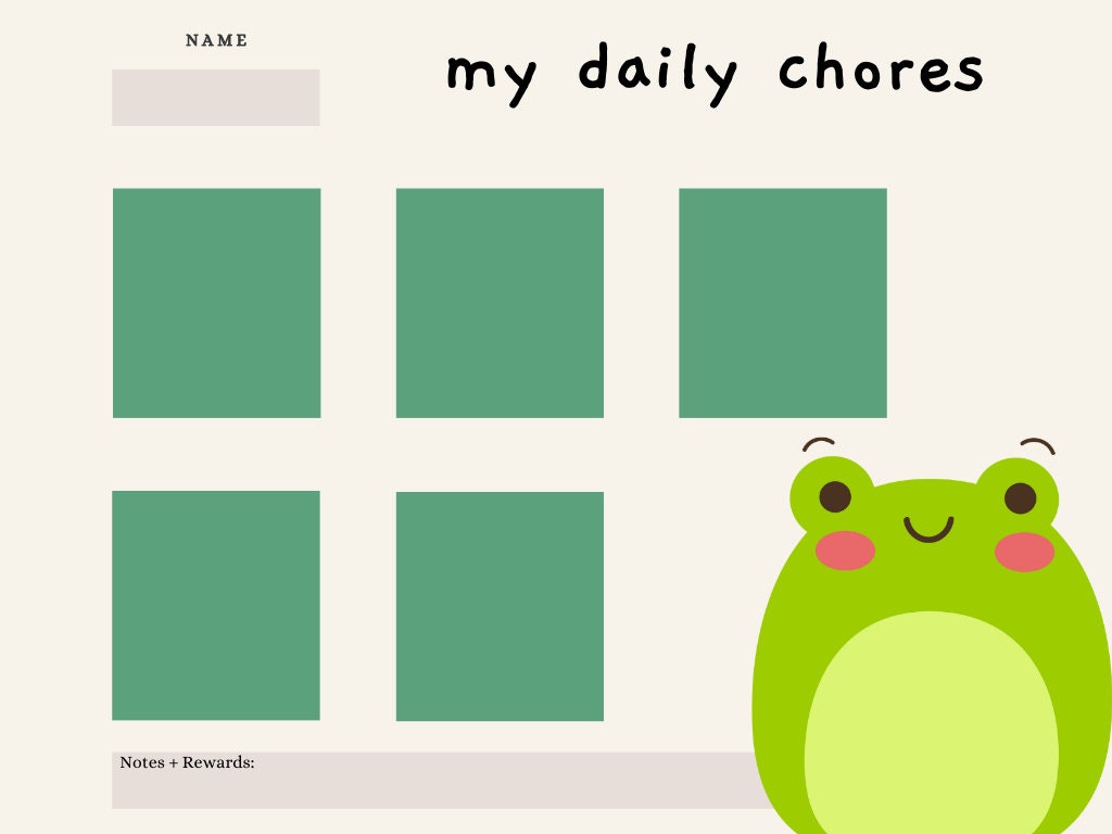 Printable Children's Chore Cards Toddler Preschooler Household Job ...