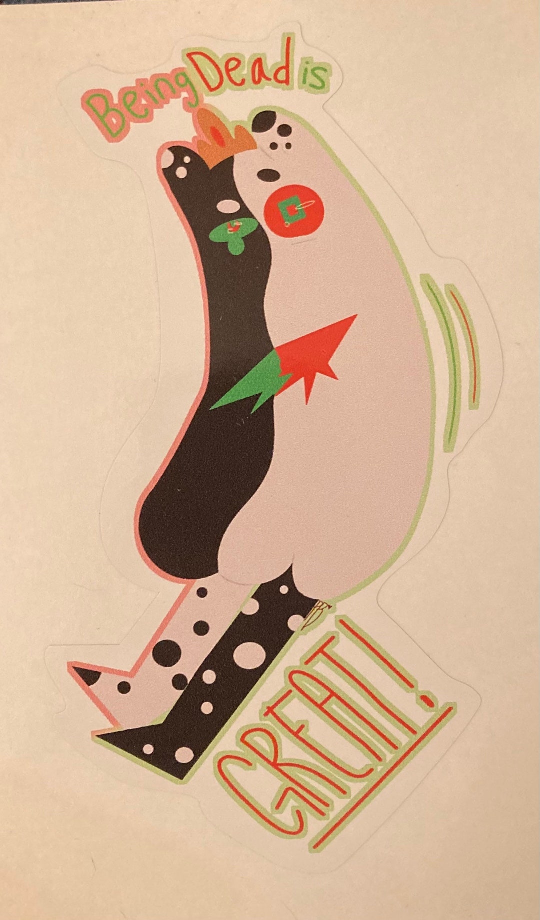 Ranboo/ghostboo Sticker. Being Dead is Great Mcytextra-big - Etsy