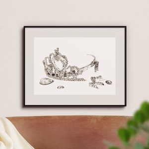 Broken Tiara Drawing Instant Download - Etsy