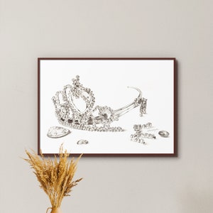 Broken Tiara Drawing Instant Download - Etsy