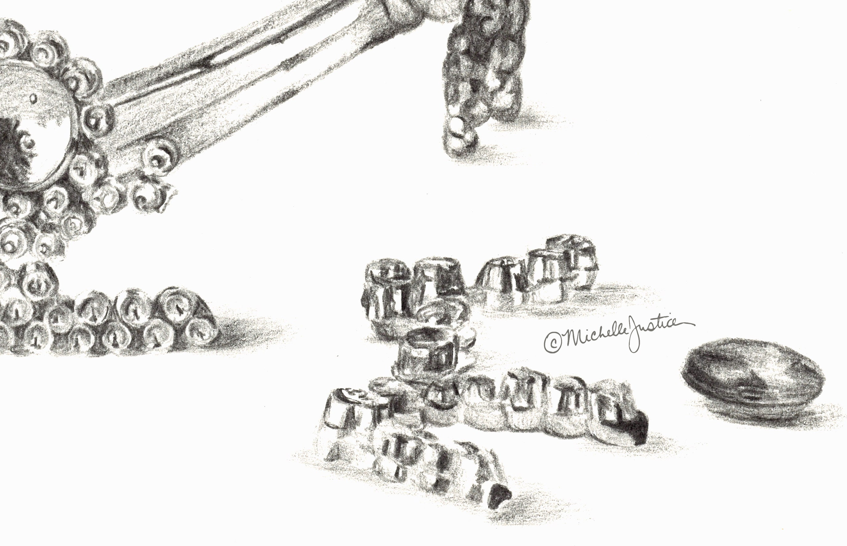 Broken Tiara Drawing Instant Download - Etsy