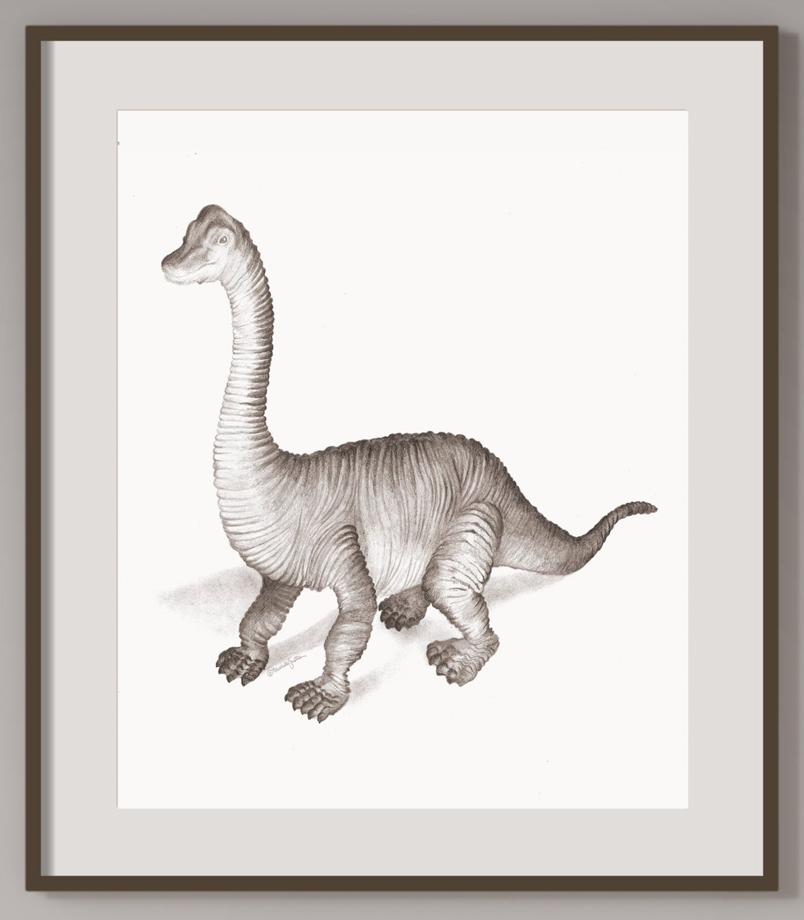 Brachiosaurus Drawing - Etsy