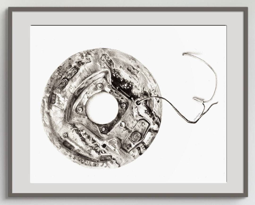 Brake Drum Drawing Downloadable Print - Etsy