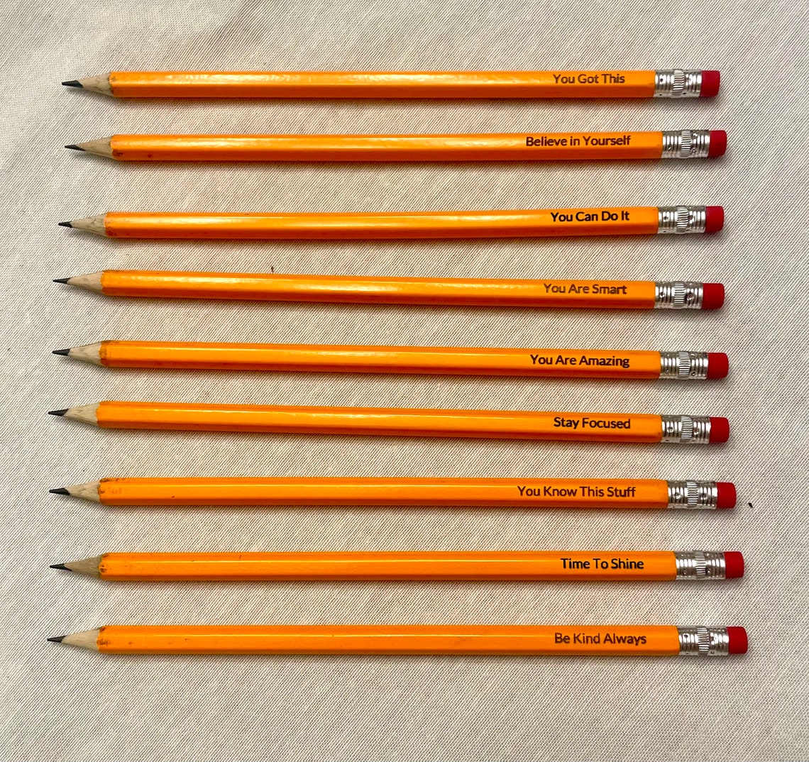 Personalized Wooden Number Two Pre Sharpened Pencils With Engraved Name ...