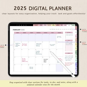 2025 Digital Planner: Rainbow Theme, Hyperlinked (digital Download) - Etsy