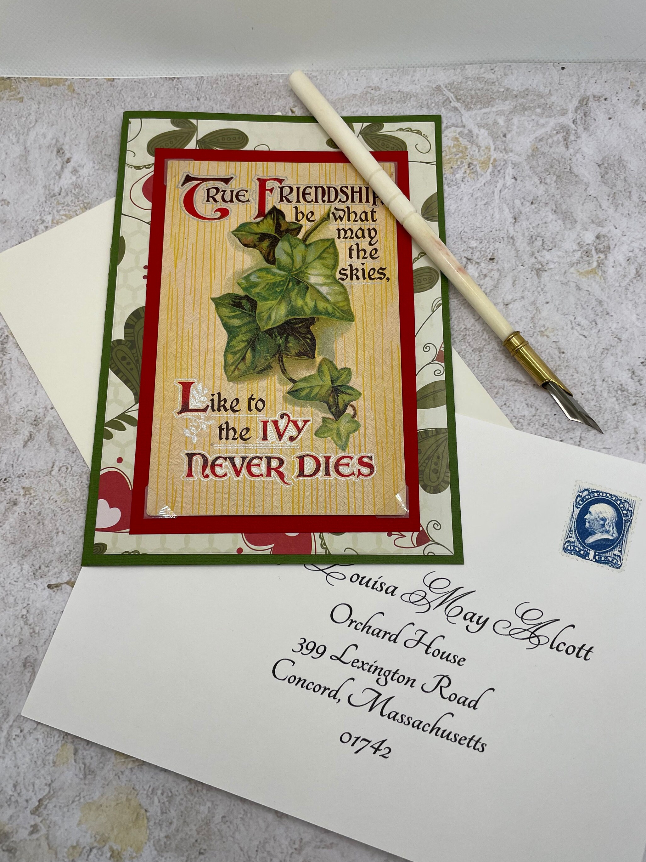 Vintage Card for a Friend, Original 1900s Postcard, Best Friend Card ...