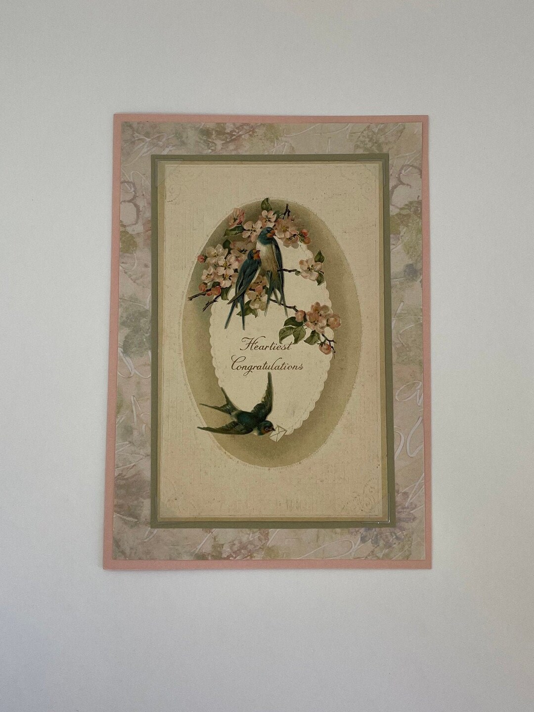 Heartiest Congratulations, Old-fashioned Wedding or Engagement Card ...