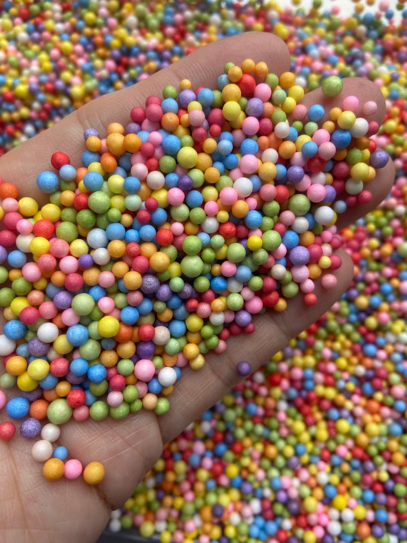 5g/10g Rainbow Foam Ball Beads Foam Balls Styrofoam Ball - Etsy