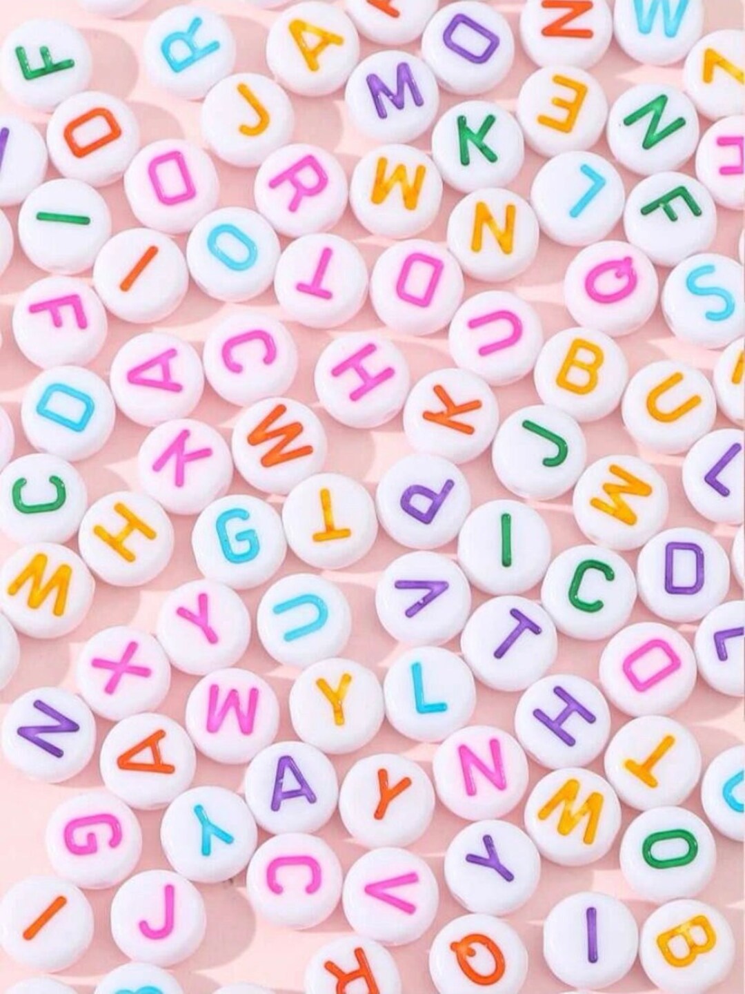 20pc Alphabet Letter Beads A to Z, Letter Initial Beads, BFF Bracelet ...