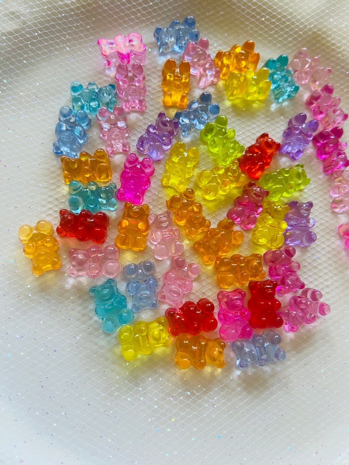 12mm Transparent Gummy Bear Beads, Kandi Beads Mixed Lot, Kidcore Beads ...