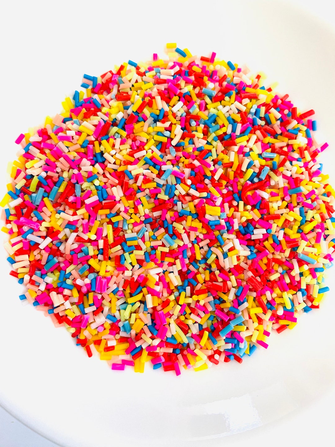 Rainbow Sprinkle Polymer Clay, Slime Toppings, Fake Candy Sprinkles ...