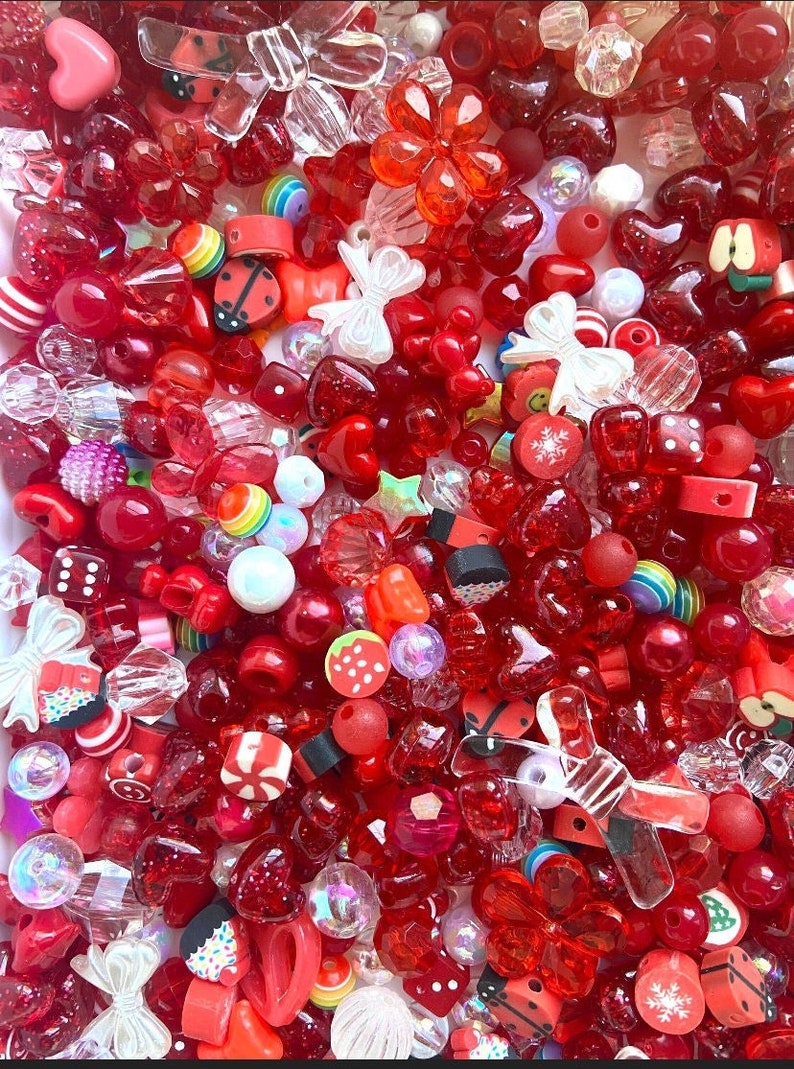 Rainbow Bead Soup, Kandi Bead Confetti, Y2K 90s Kawaii Mixed Beads ...