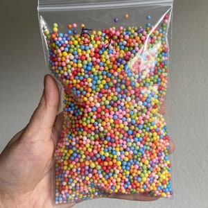 5g/10g Rainbow Foam Ball Beads, Foam Balls, Styrofoam Ball, Slime Charm ...