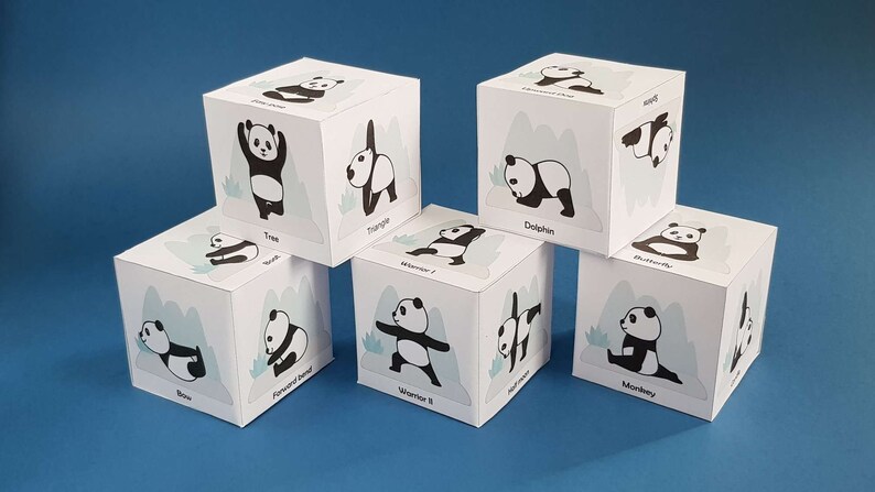 Printable Kids Yoga Dice | Yoga Poses Printable | Digital Yoga Asanas ...