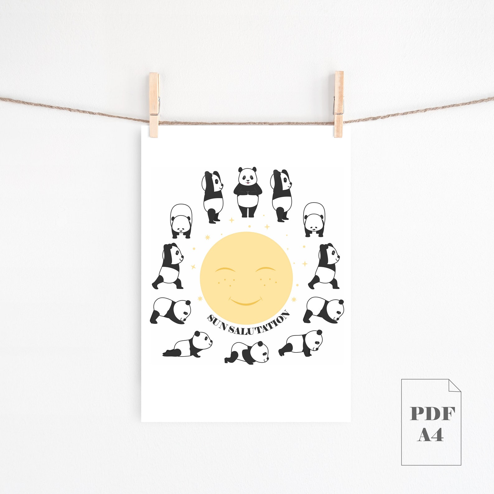 Printable Sun Salutation Poster for Kids | Surya Namaskar Printable ...