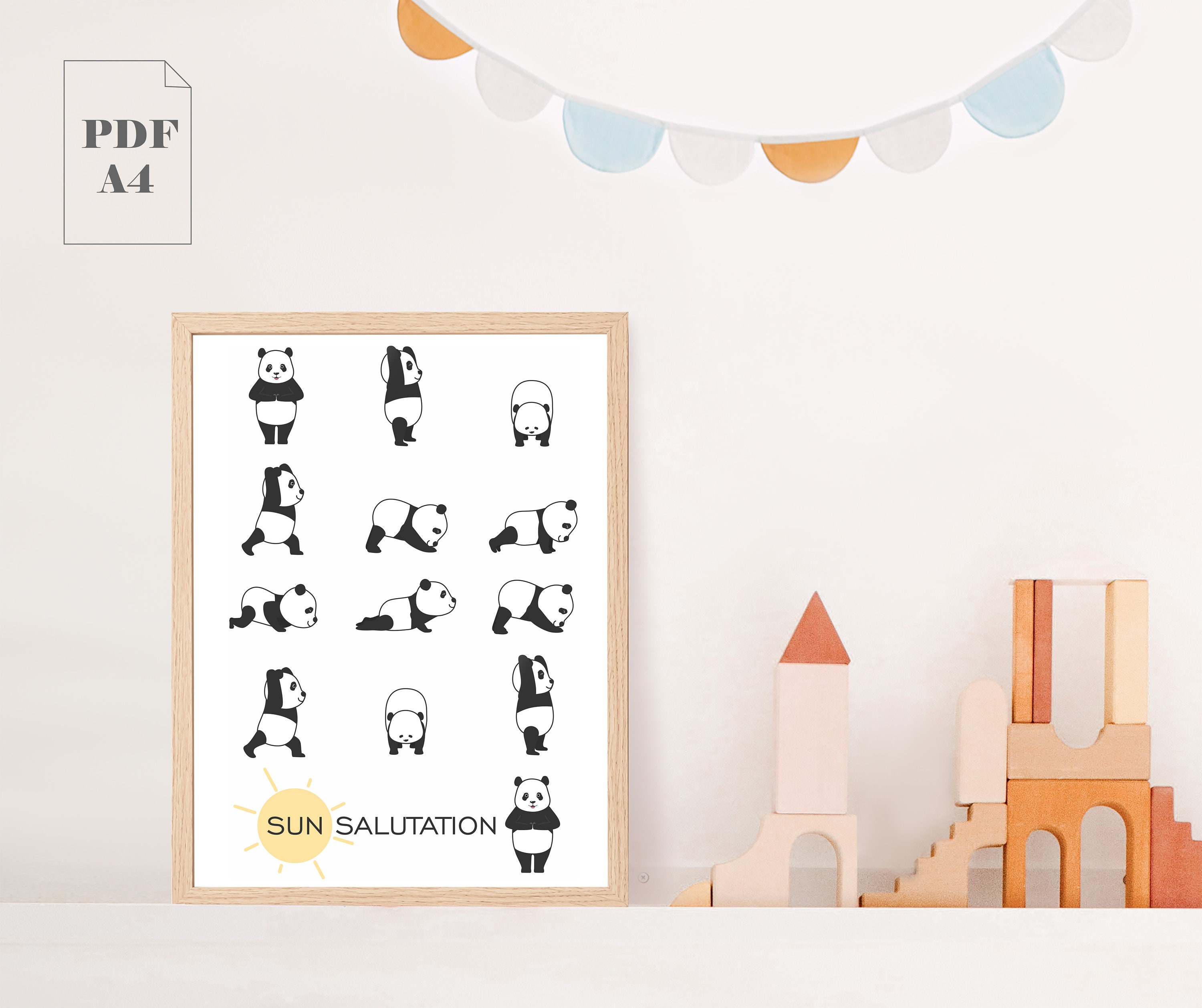 Printable Sun Salutation Poster for Kids | Surya Namaskar Printable ...
