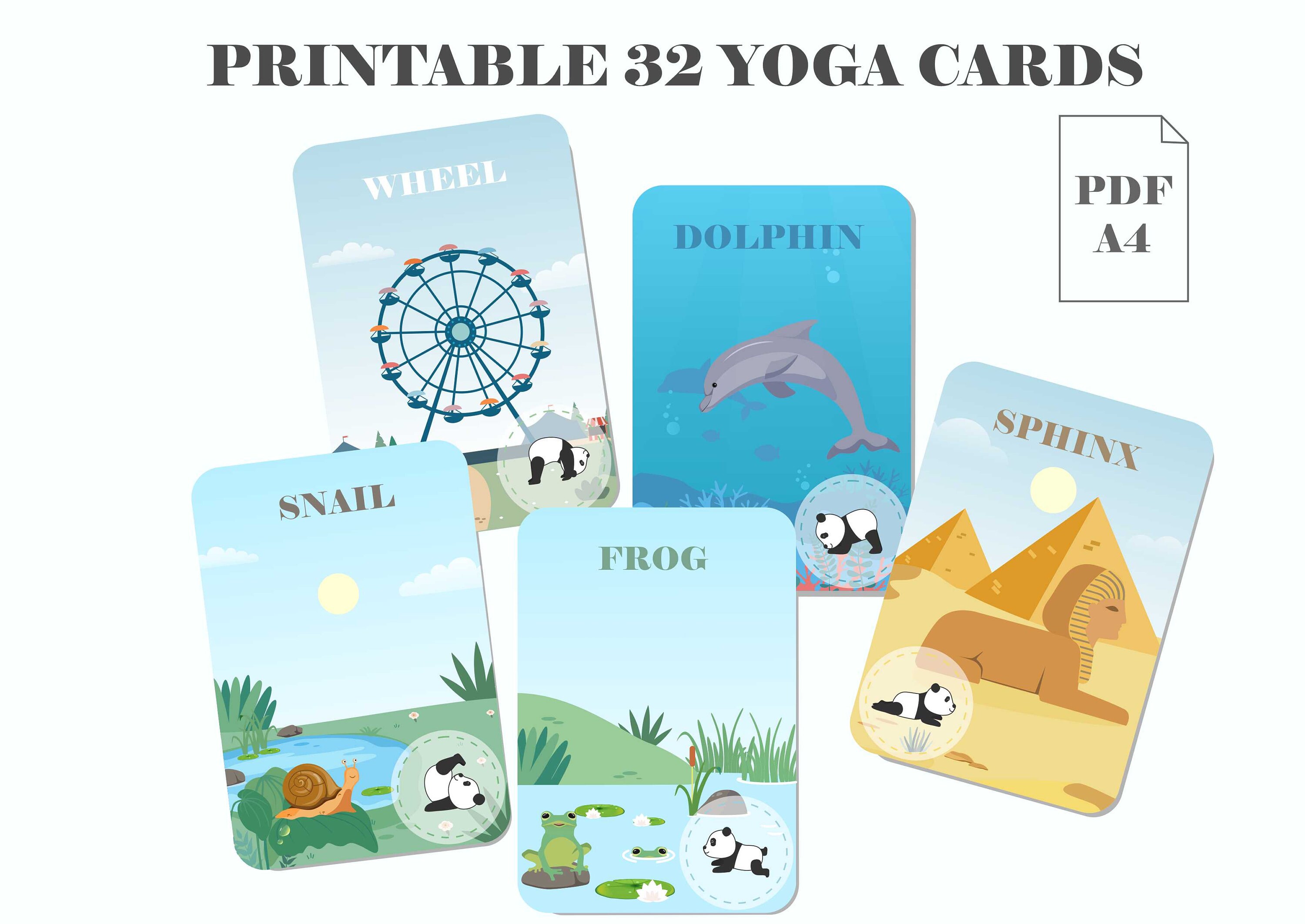 Printable Kids Yoga Cards Yoga Poses Digital Yoga Asanas - Etsy