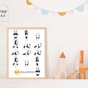 Printable Sun Salutation Poster for Kids | Surya Namaskar Printable ...