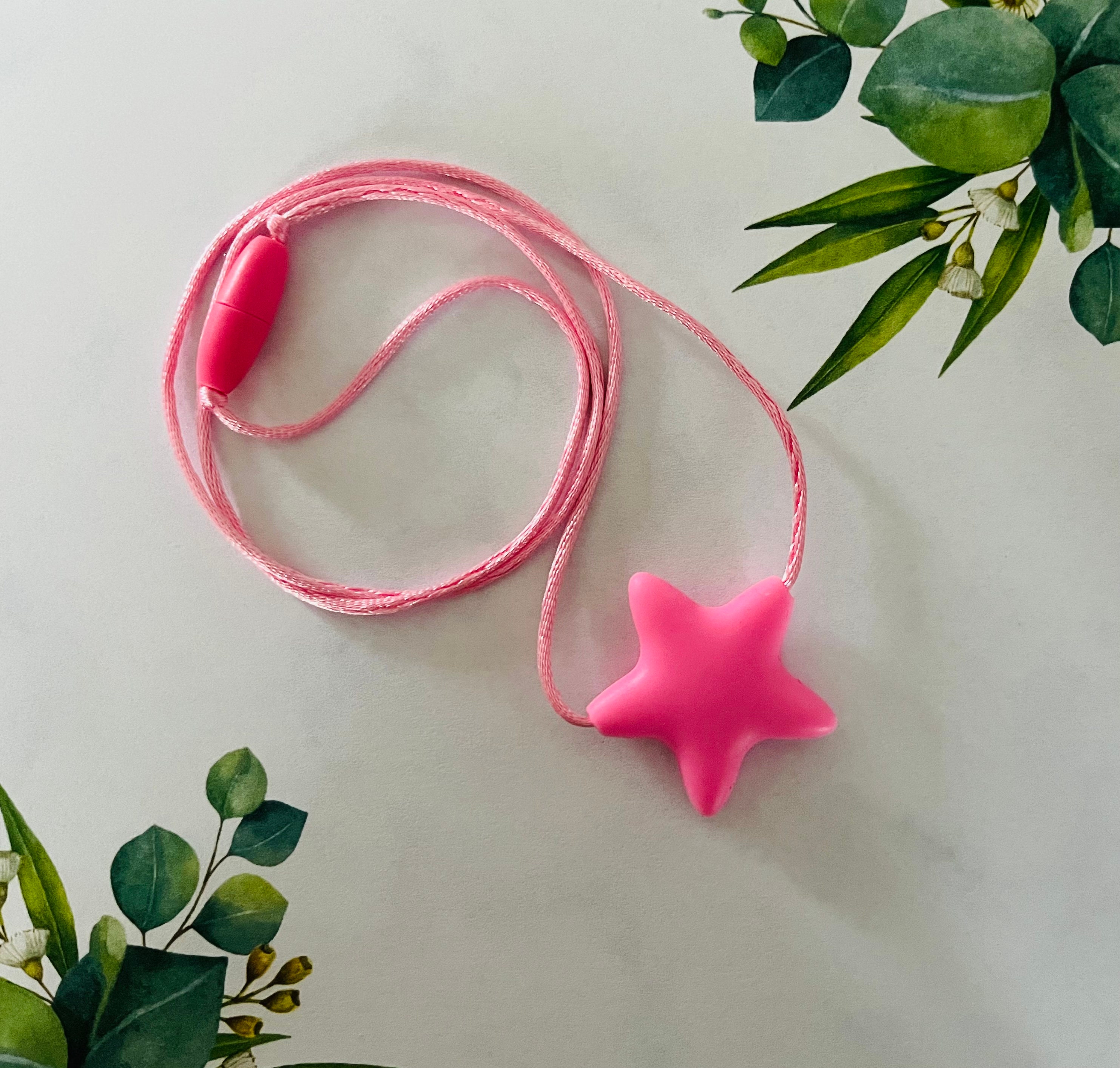 Sensory Chewing Star Necklace Pendant Texture Chewing - Etsy