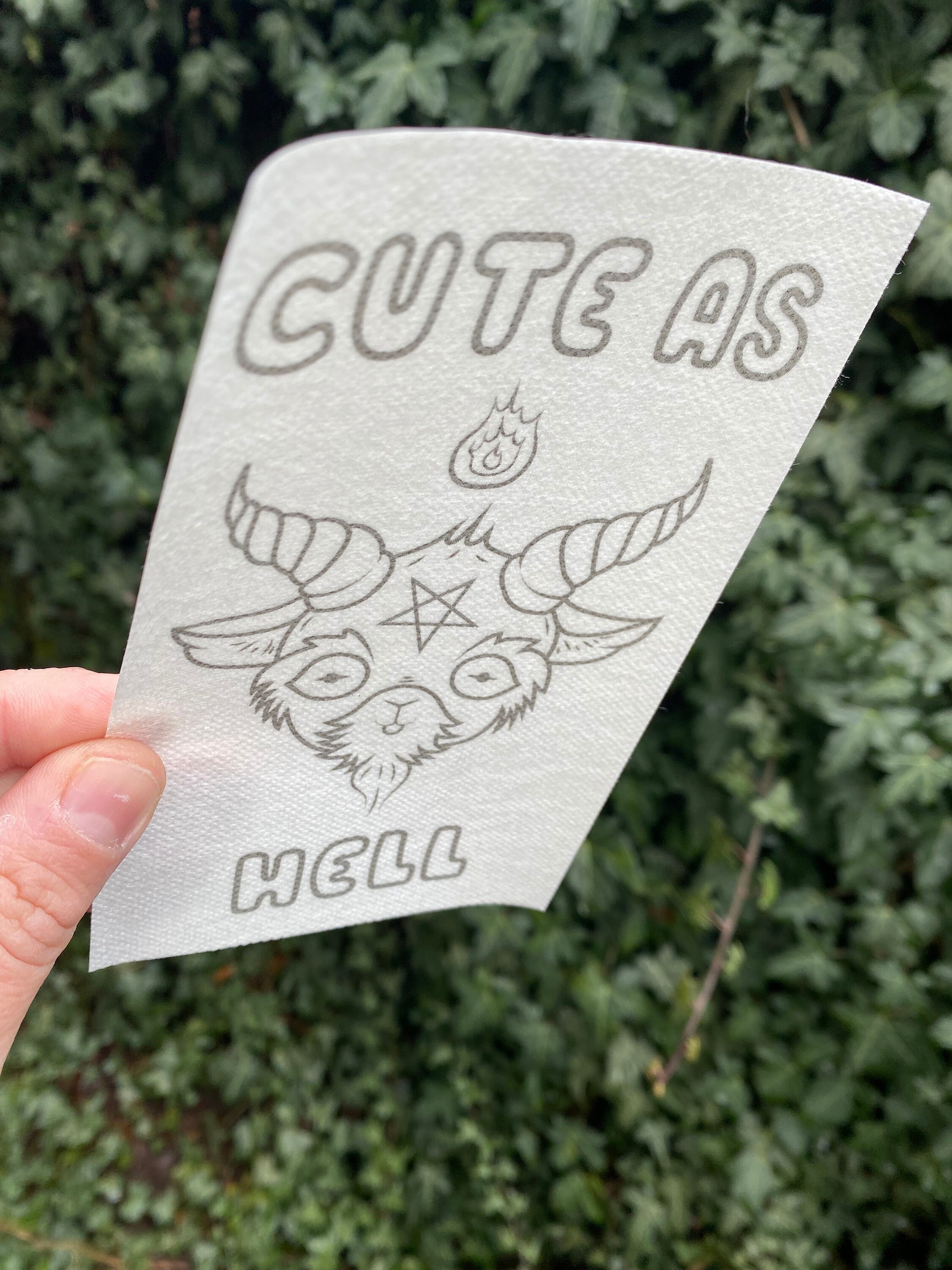 Baphomet Embroidery Pattern Stick and Stitch Style - Etsy