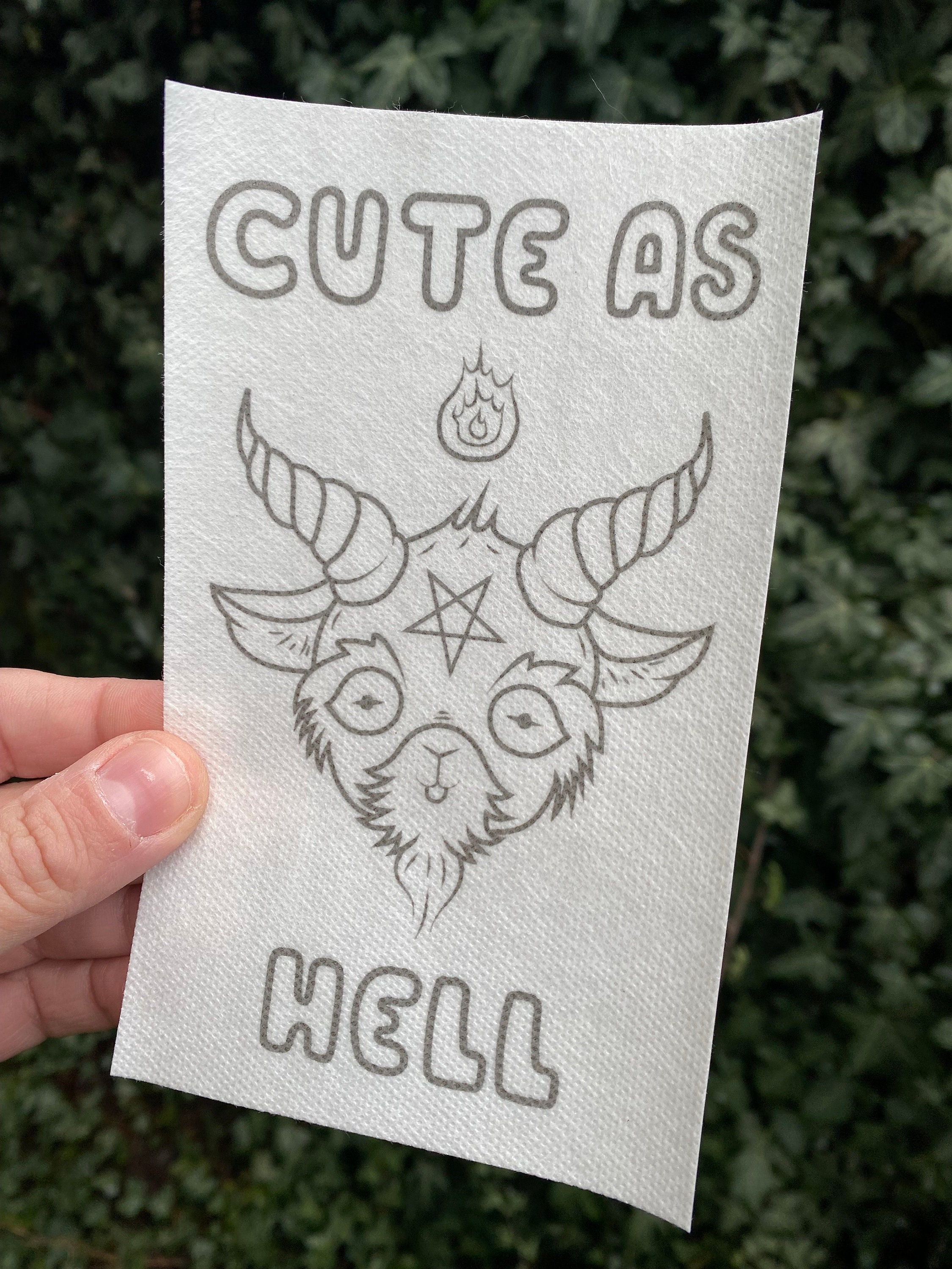 Baphomet Embroidery Pattern Stick and Stitch Style - Etsy