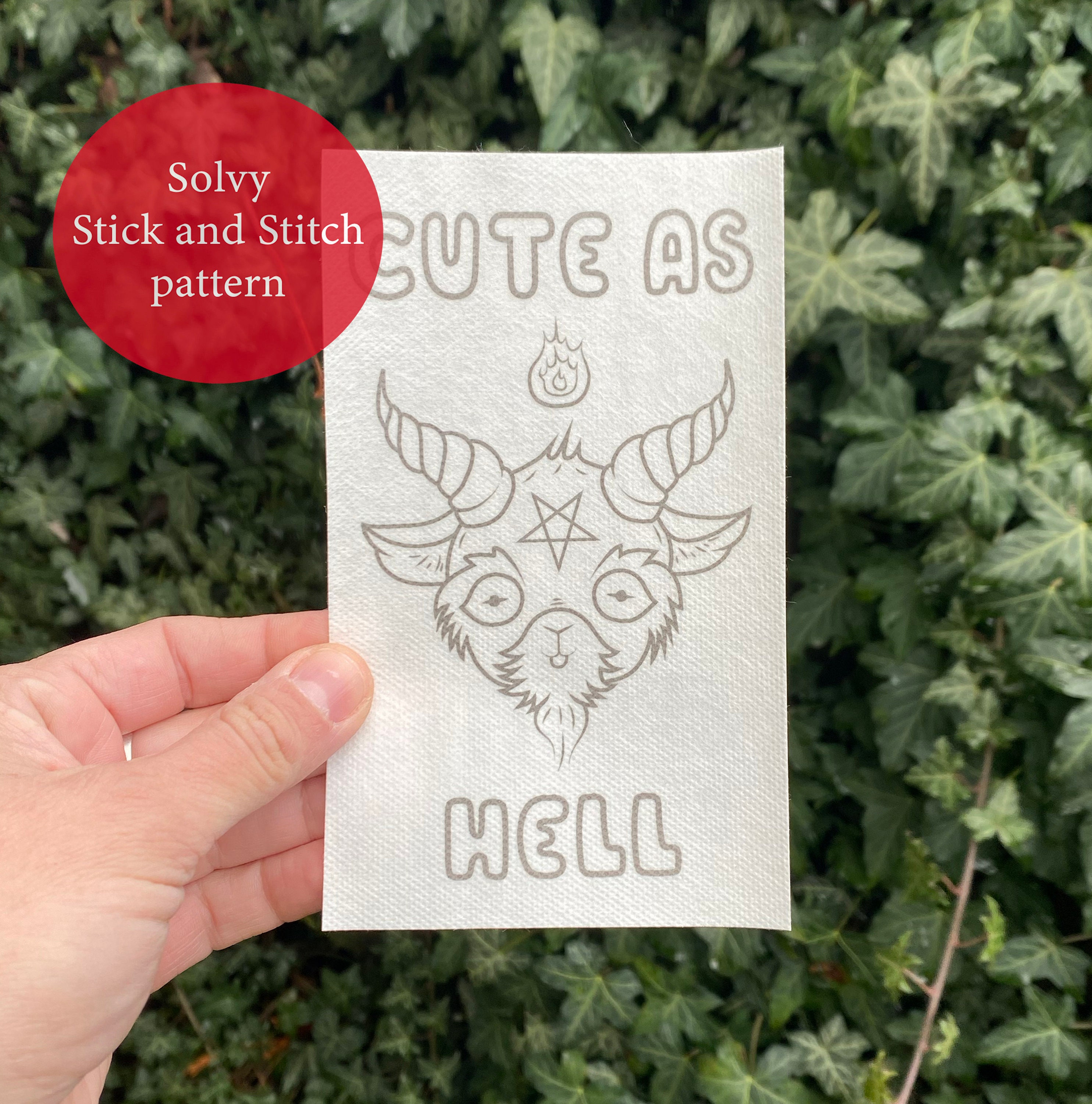 Baphomet Embroidery Pattern Stick and Stitch Style - Etsy