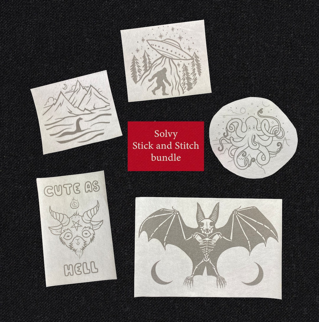 Creepy Cryptid Embroidery Pattern Bundle Stick and Stitch Style - Etsy