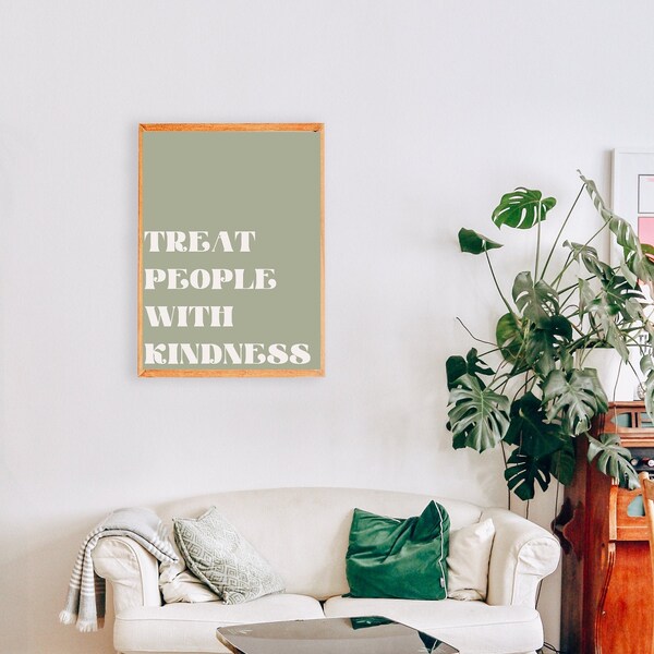 Treat People With Kindness Art - Etsy
