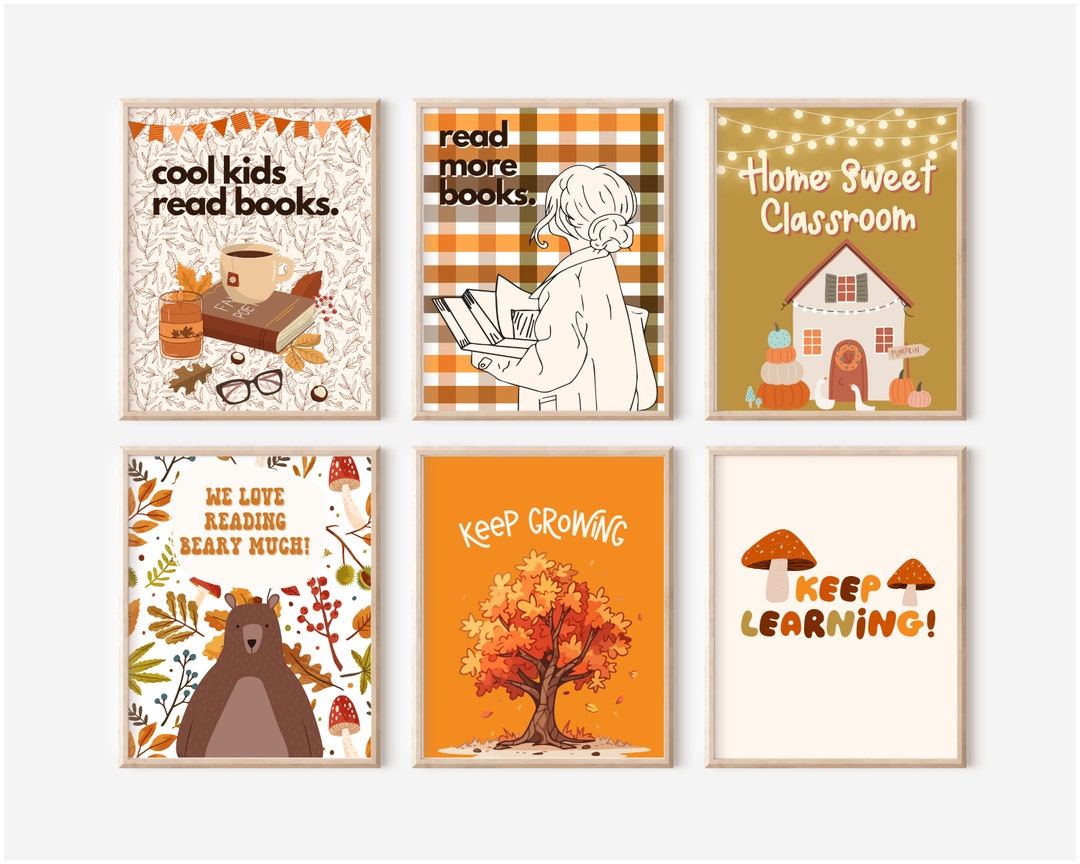 Fall Classroom Posters, Autumn Classroom Posters, Fall Reading Book ...