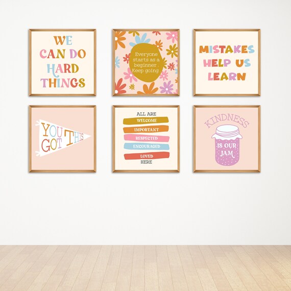 Digital Download Bright and Colorful Set of 6 Classroom | Etsy