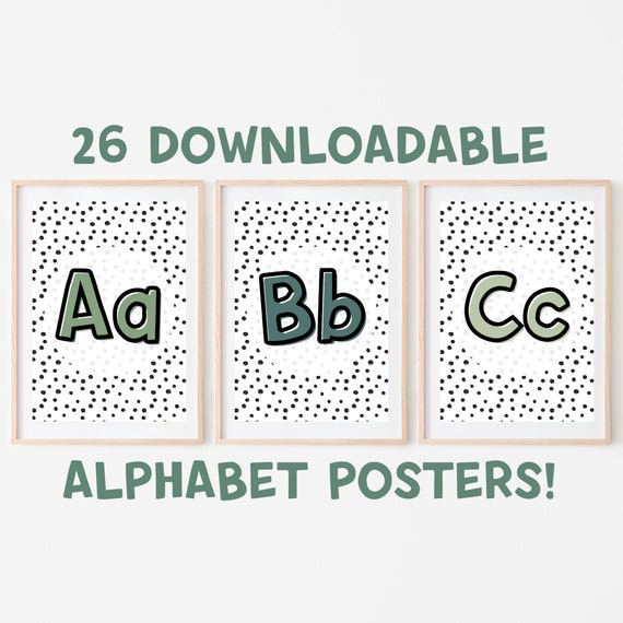 Digital Download Classroom Decor Alphabet Poster Set - Etsy