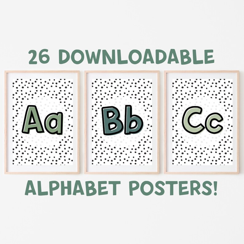 Digital Download Classroom Decor Alphabet Poster Set - Etsy