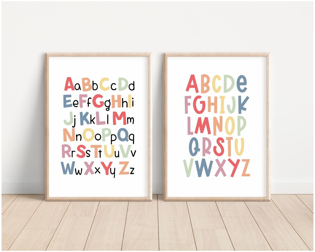 Classroom Alphabet Poster, Nursery Poster, Kids Room Poster, Elementary ...