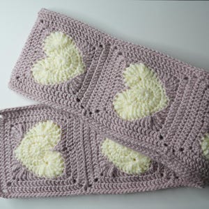 Crochet Heart Scarf Pattern | PDF Pattern & Tutorial - Etsy