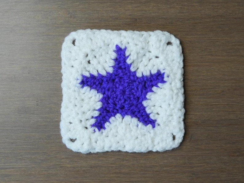 Star Granny Square Pattern | Crochet Star Appliqué | PDF Pattern ...