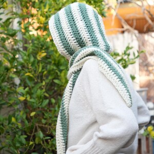 Crochet Hooded Scarf Pattern | Crochet Scoodie | Crochet Scarf With ...