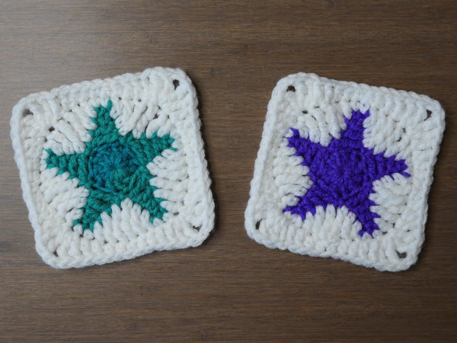 Star Granny Square Pattern | Crochet Star Appliqué | PDF Pattern ...