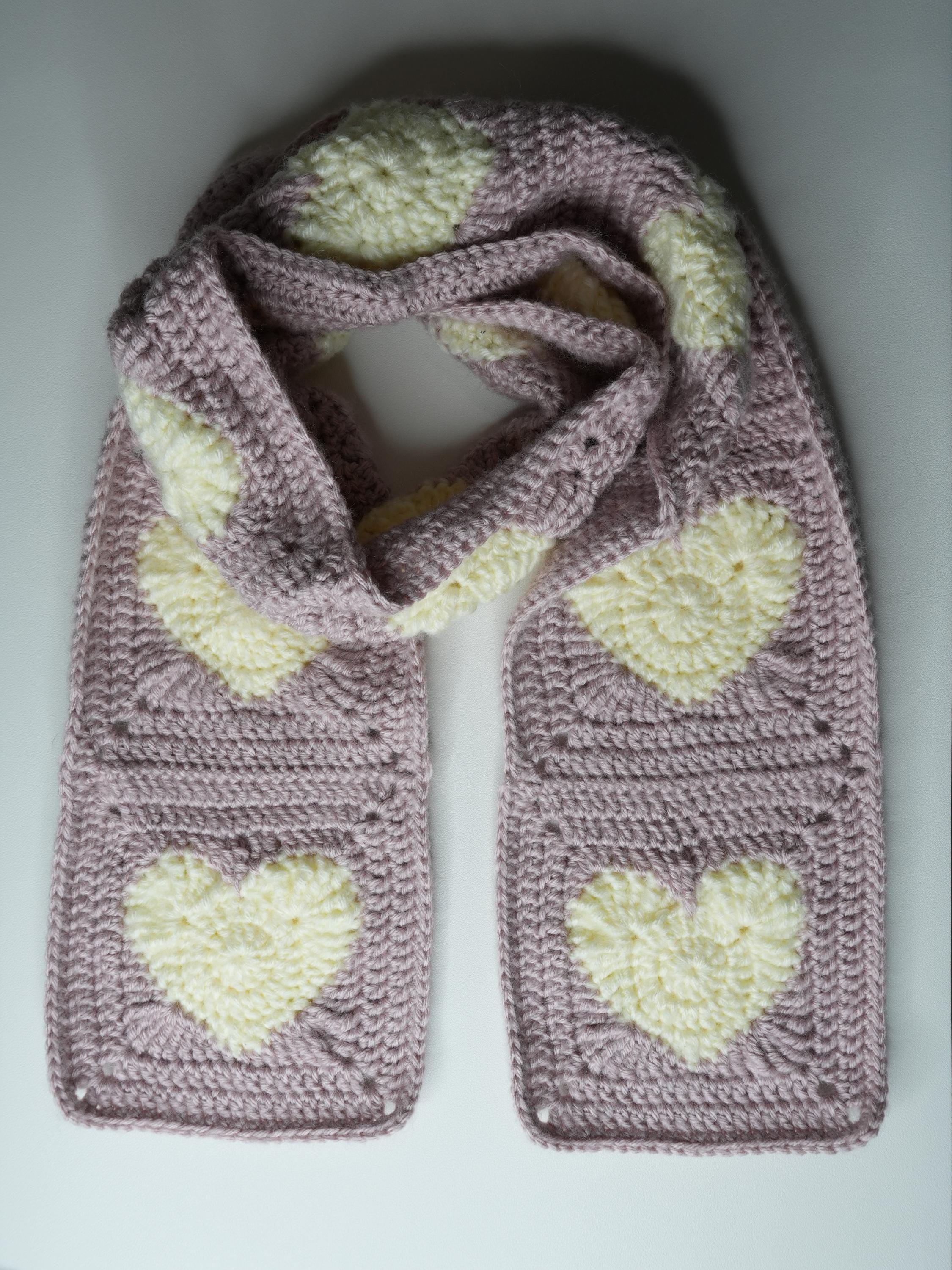 Crochet Heart Scarf Pattern | PDF Pattern & Tutorial - Etsy
