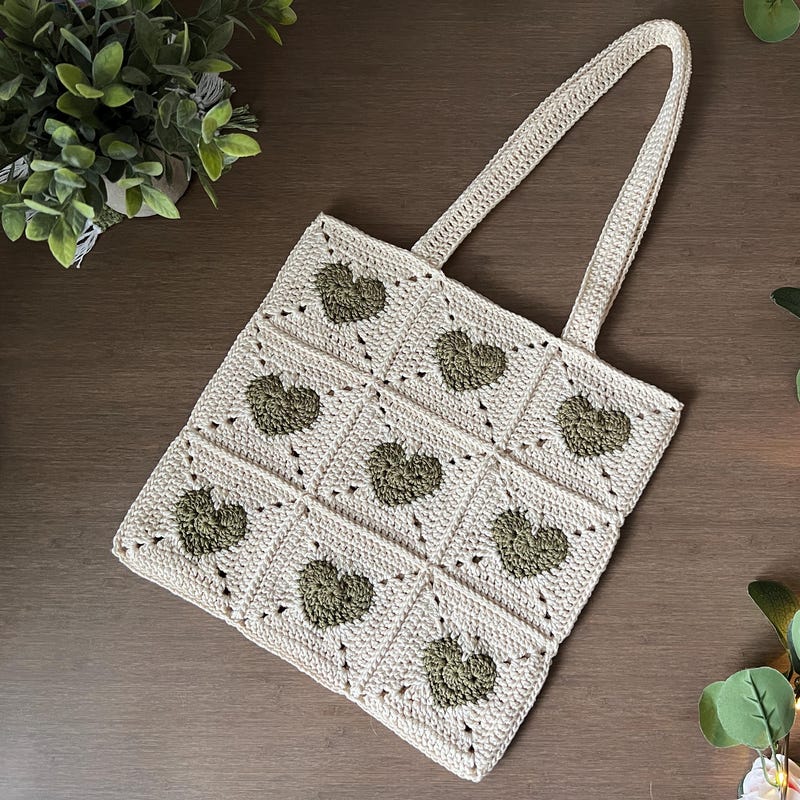Granny Heart Bag Pattern - Etsy