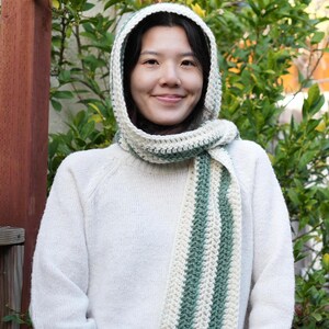 Crochet Hooded Scarf Pattern | Crochet Scoodie | Crochet Scarf With ...