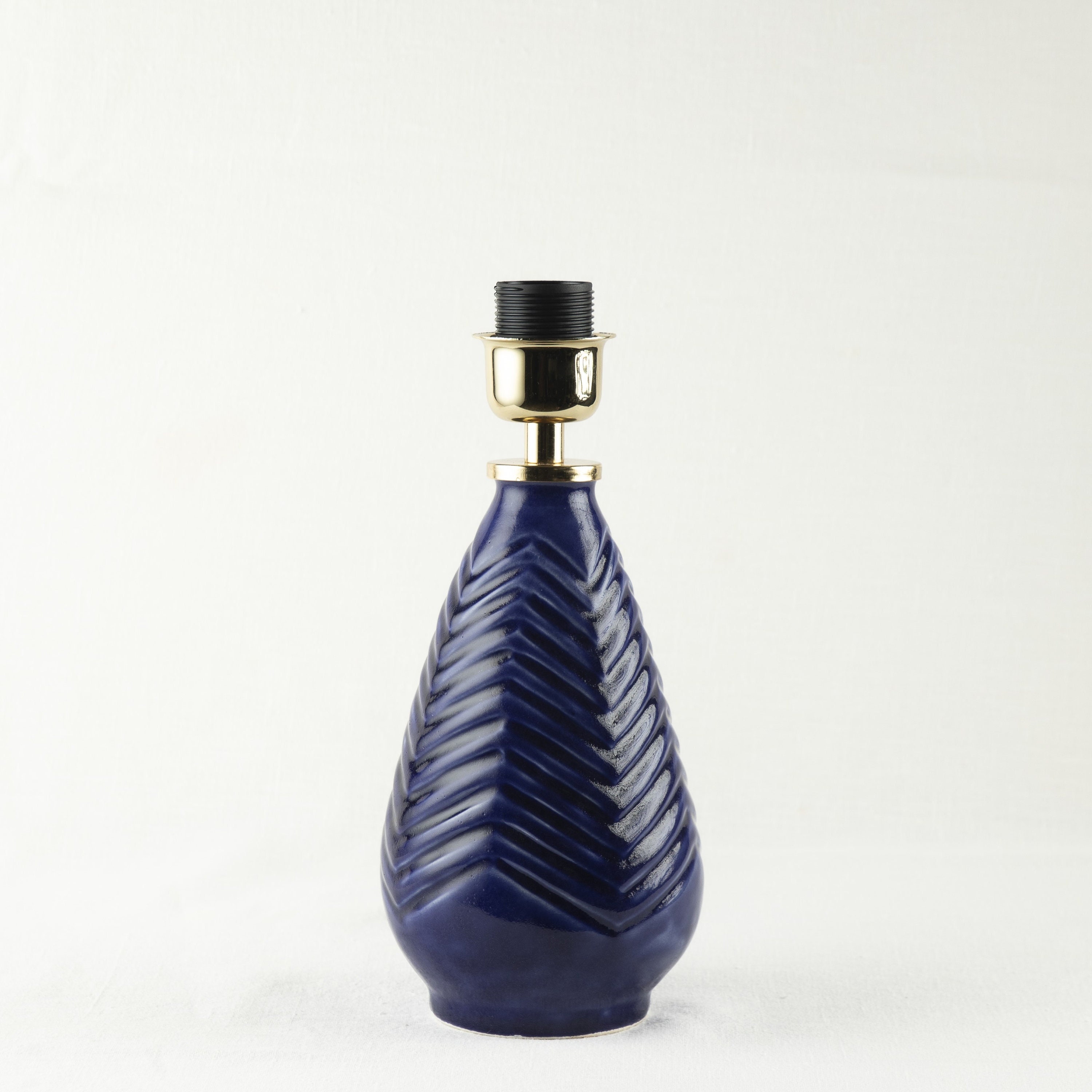 Navy Blue Table Lamp, A Pair of Table Lamps in Blue, Handmade Pottery ...
